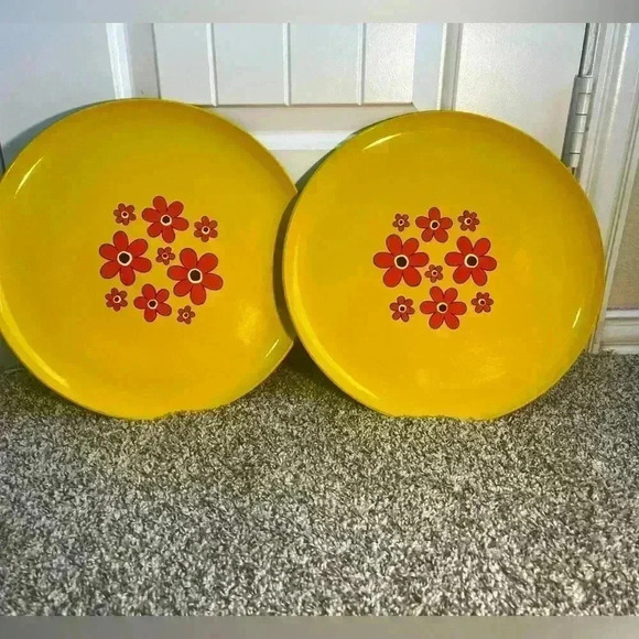 Dining | Vintage Mod Flower Serving Trays | Poshmark